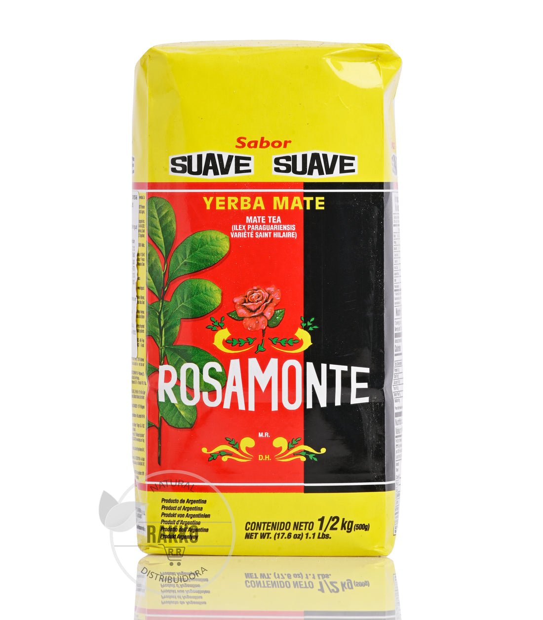 YERBA MATE ROSAMONTE SUAVE SIN GLUTEN 500g – Rakko Natural