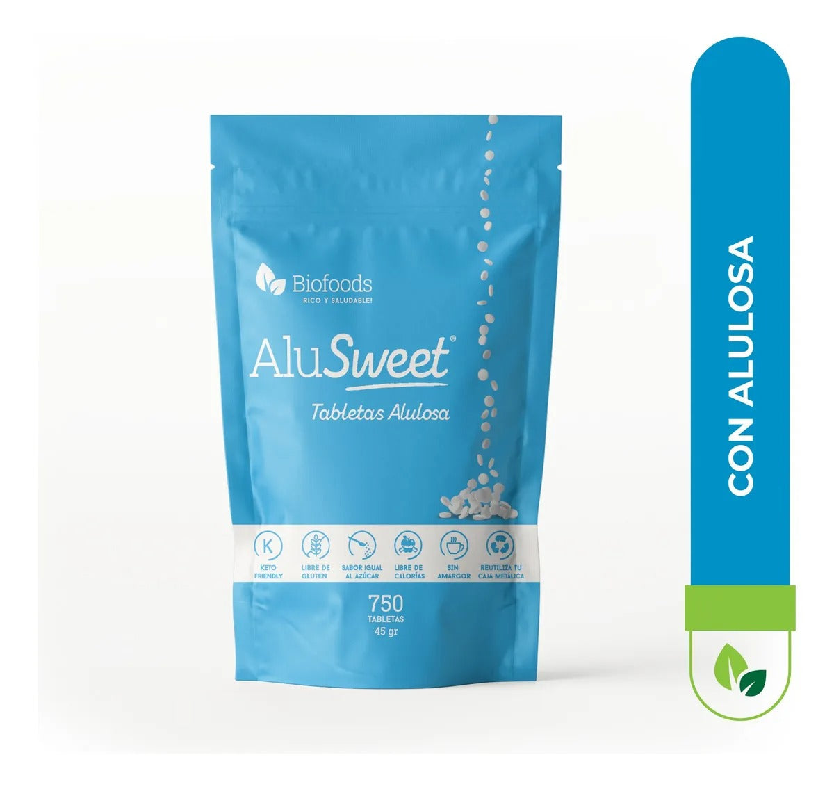 ALUSWEET ALULOSA RECARGA TABLETAS 750UN – Rakko Natural